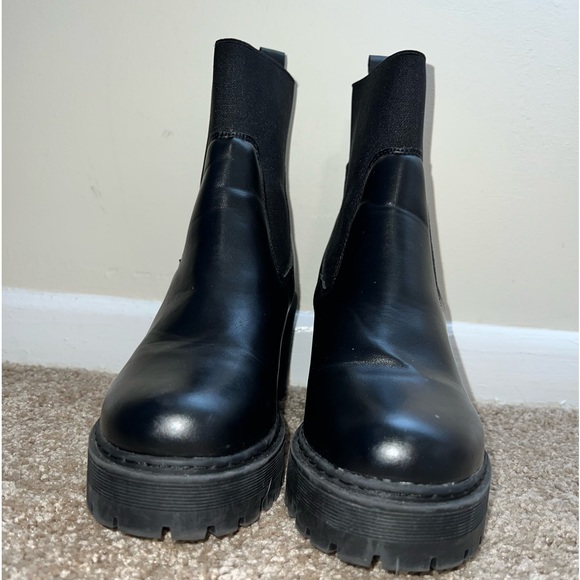 ASOS | Shoes | Black Ankle Boot With Chunky Heel | Poshmark